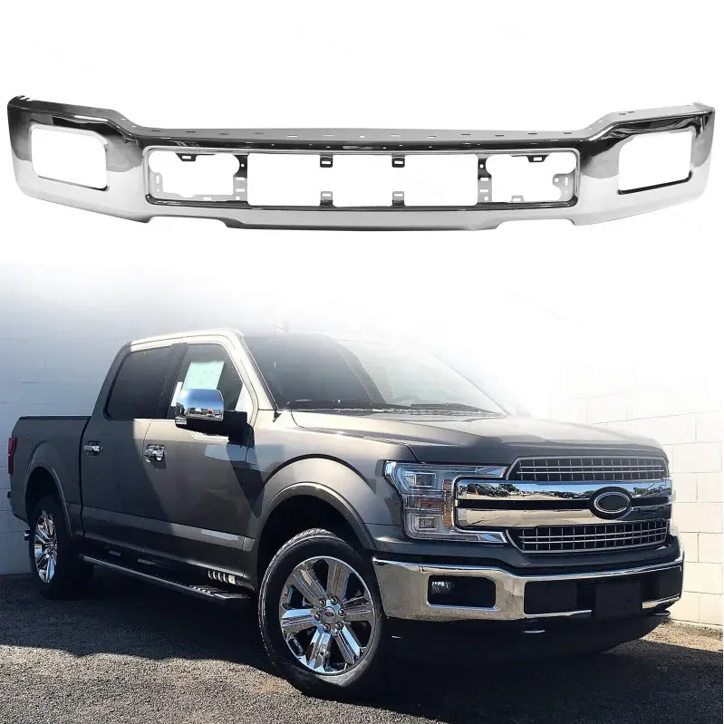 Chrome Steel Front Bumper With Fog Lamp Hole For F-150 2018-2020 - Buy ...