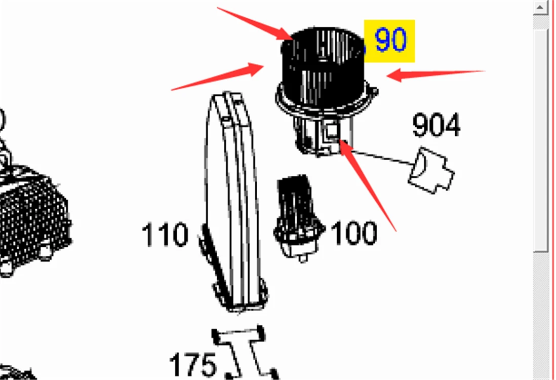 W204 W205 C200 Blower Motor For Mercedes Benz Car Auto Parts C300 C200 ...