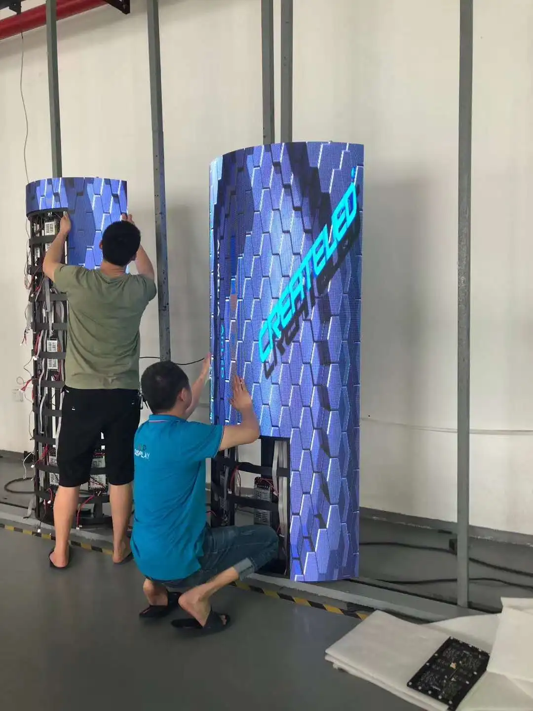 Curved Full Color P2.5 Soft Module Led Screen Panel Flexible Led ...