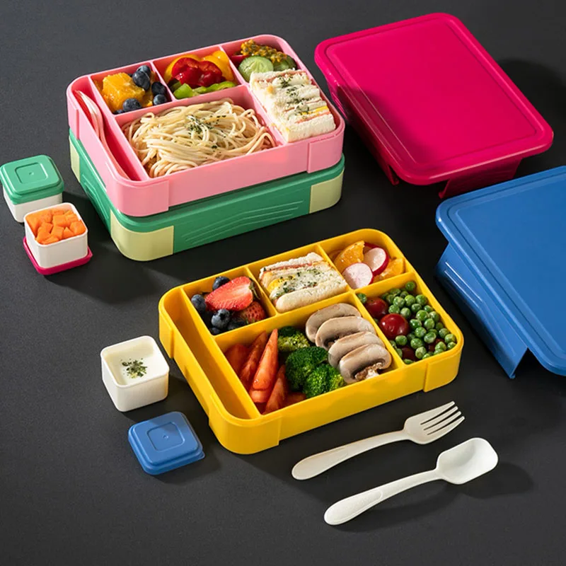 New Product Pp Plastic Lunch Box Multi-compartment Lunch Box Microwave ...