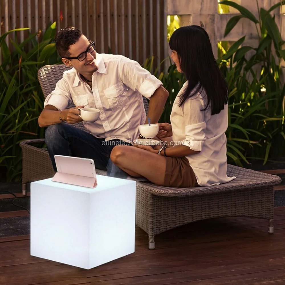 Portable Outdoor Illuminated Glowing Dmx Cube Table And Chair ...