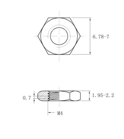 Din439-2 M4 Hexagon Thin Brass Nut With Chamfer H62 Finish Polished ...