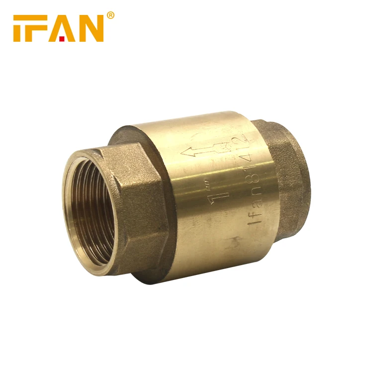 1/2 Inch Brass Spring Check Valve Non Return Valve Vertical Metal Check ...