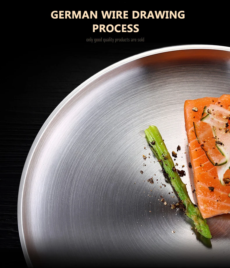 304 Stainless Steel Flat Plate - Double Insulated Dinner Plate