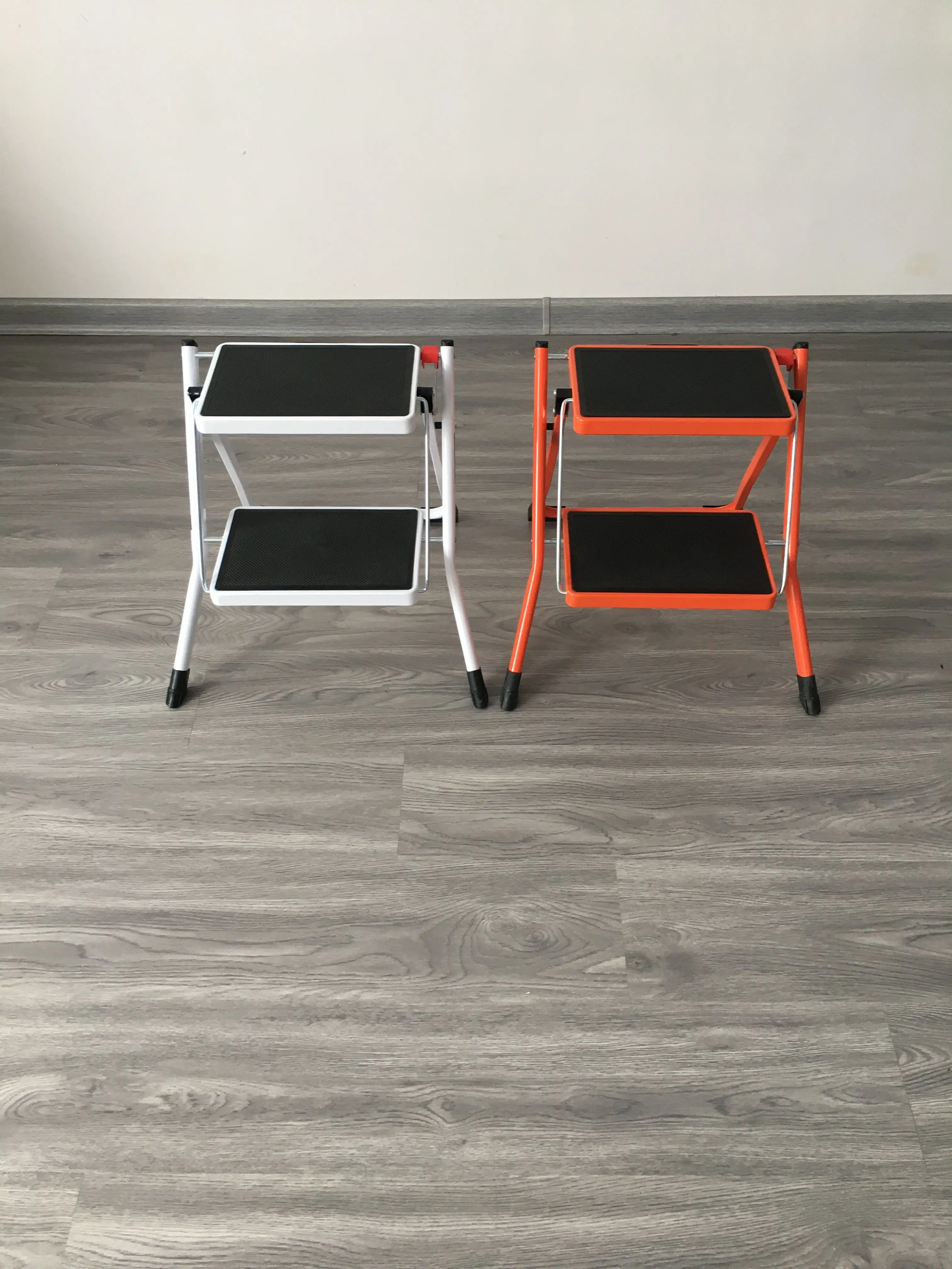 2 Step Portable Plastic Step - Mini Folding Steel Ladder