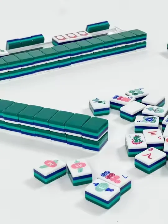 Custom Engraved Four-Layered Acrylic Mahjong Set - Modern American ...