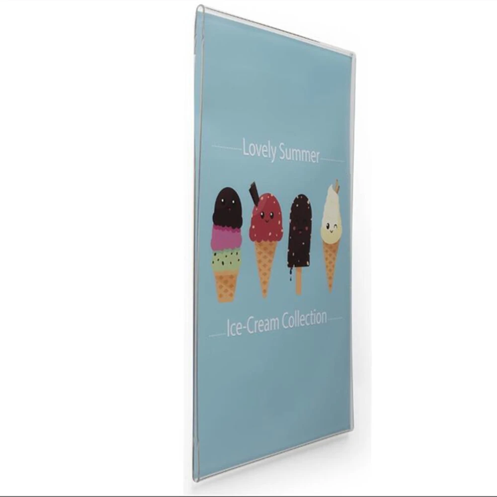 11 X 17 Clear Acrylic Sign Holder For Side Insert Wall Mounted Acrylic ...