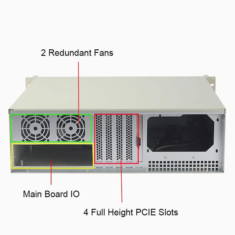 Trendy 3U 19 Inch Rackmount E Atx Server Chassis with LCD