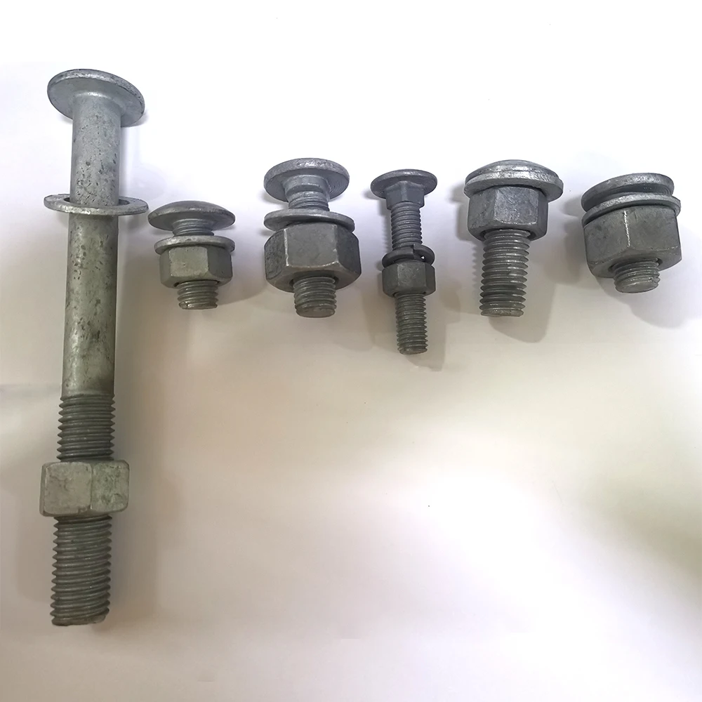Highway Guardrail Fasteners - Durable Carbon Steel Bolts