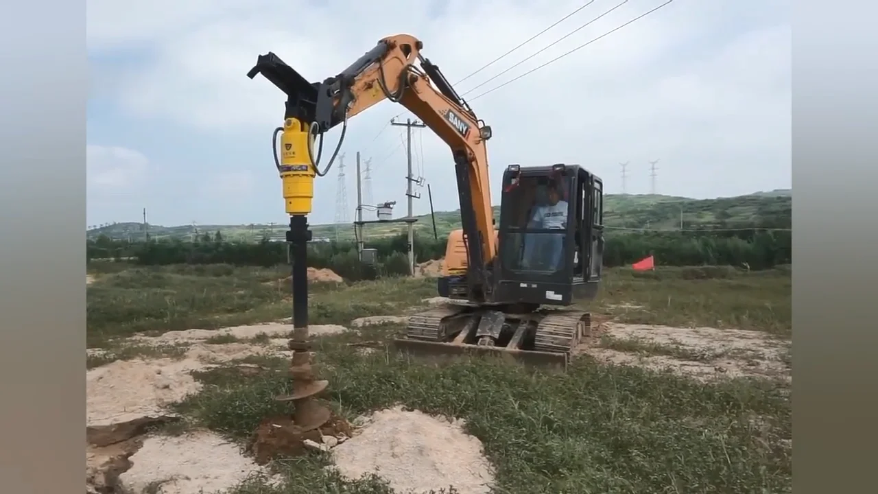 Sj3500 Mini Excavator Ground Hole Drilling Machines Earth Auger ...