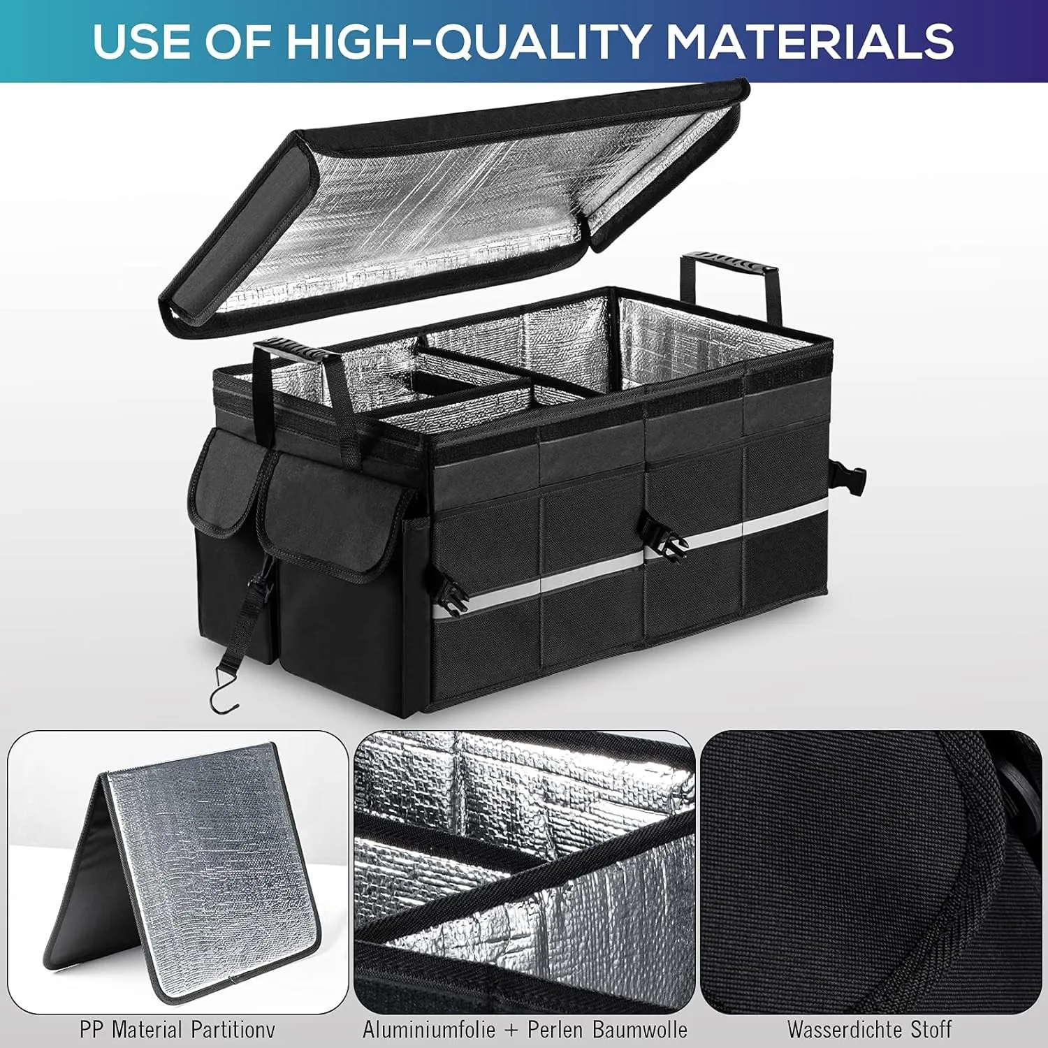 Car Boot Bag Waterproof Practical Boot Organiser Boot Bag with Thick ...