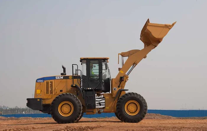 Excavadora de rueda SEM 659C, 5Ton, 75KW, eficiencia operativa alta