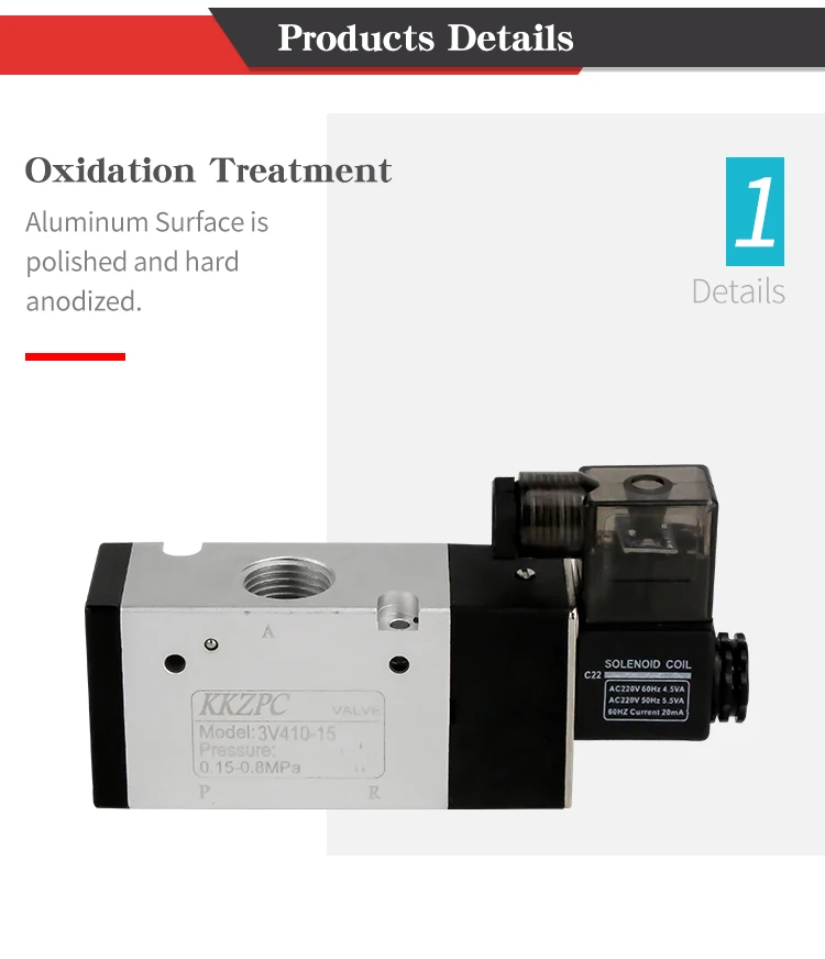 3 Ports Solenoid Valve 1/2" Pneumatic Solenoid Valve 3v410-15 Ac220v - Buy 3 Ports Solenoid ...