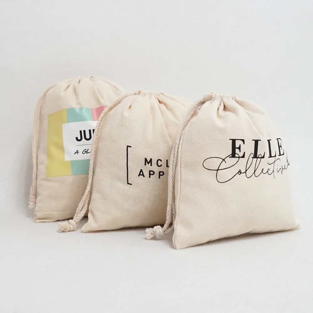 Canvas Drawstring Bag Cotton Canvas Tote Cotton Muslin Gift Bags ...