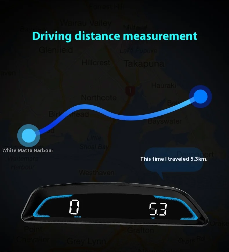 Universal Digital Speedometer 5 Inch LED Head-Up Display Car HUD with ...
