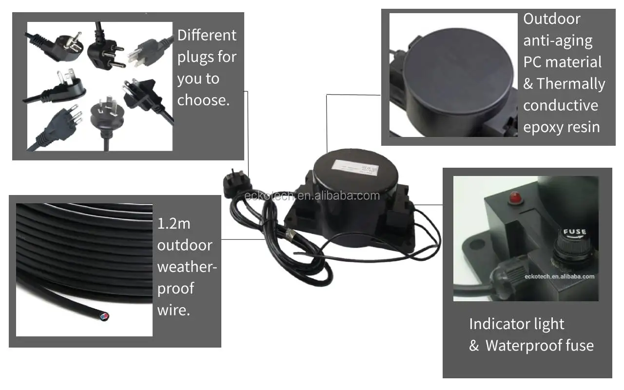 115v 230v Underwater Transformer 220v 380v Pool Garden Lighting ...
