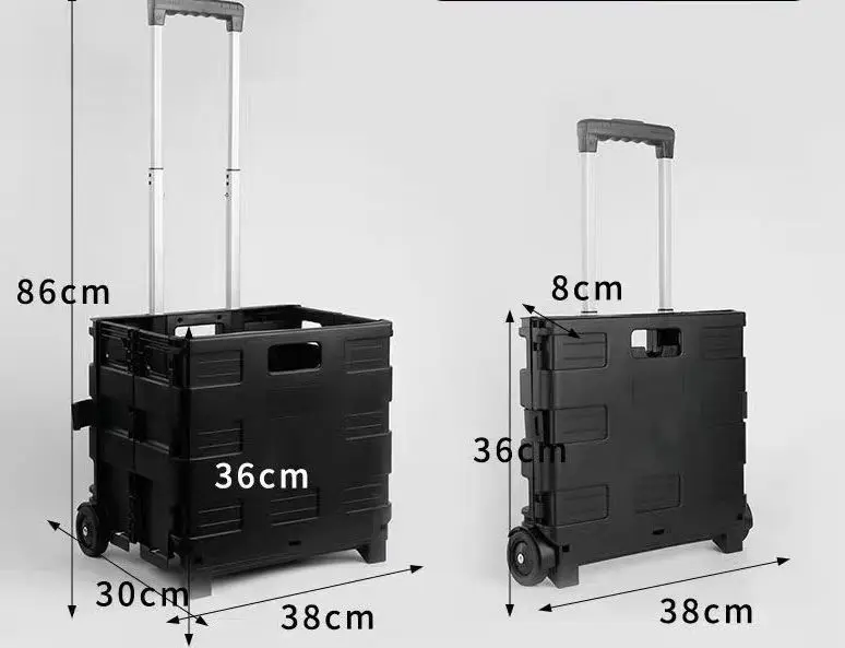 Folding Shopping Pull Cart Trolley Climb Stairs Folding Detachable ...