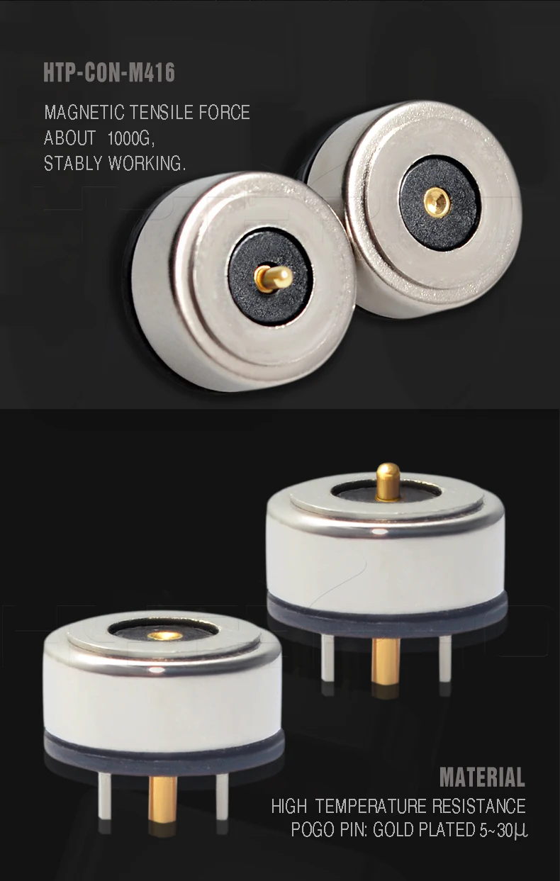 High Current Precision Magnetic Spring Loaded Pogo Pin Electrical ...