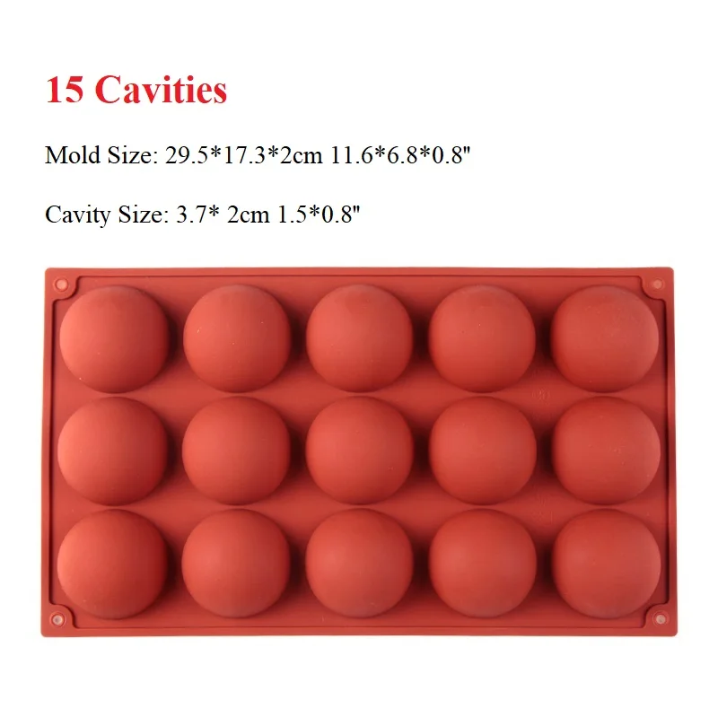 Dome Molds Silicone Baking Chocolate Candy Moulds Teacake Bakeware Set ...