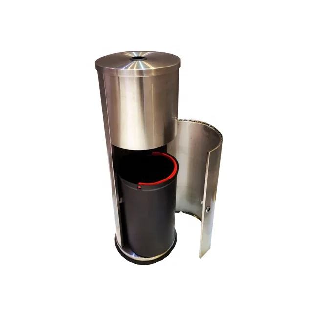 Metal Wet Wipes Dispenser With Built-in Trash Can Gym Wipes Garbage Bin ...