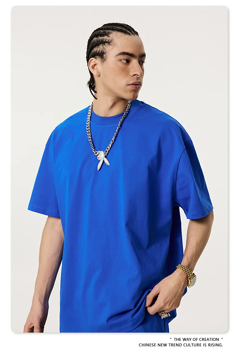 Men's 2026 Summer 305G Heavy Vintage Loose Fit Breathable T-shirt ...