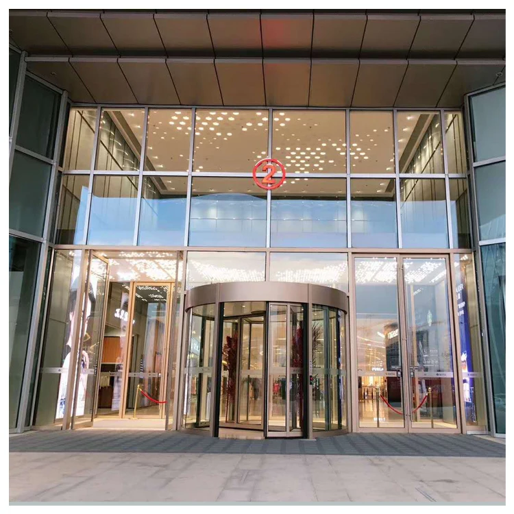 Durable Stylish Rotation Door Automatic Revolving Door For Commercial ...