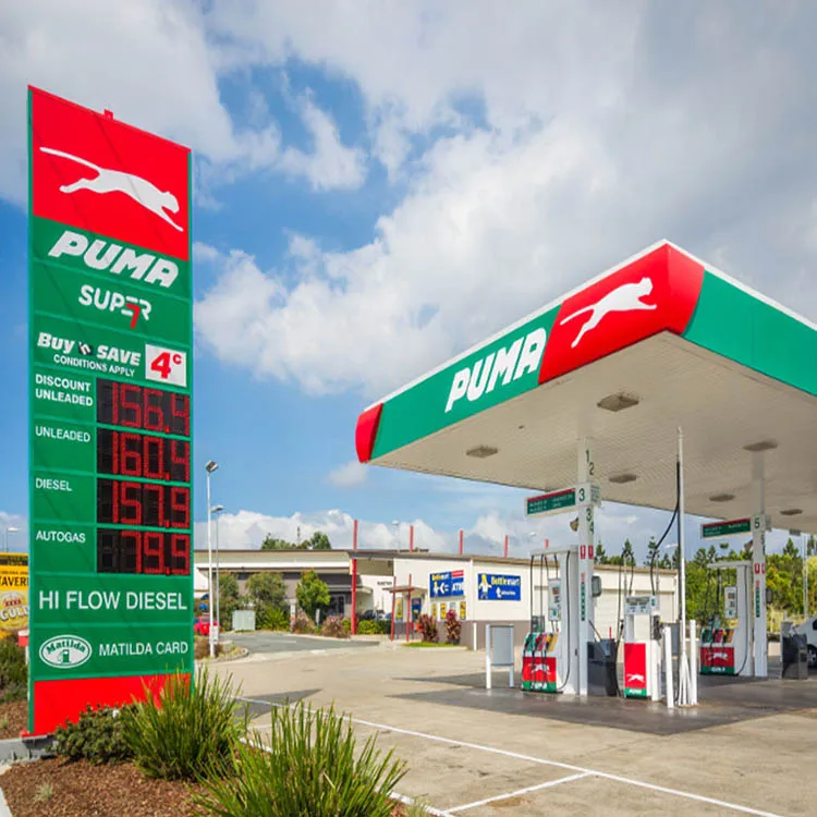 Free Standing Petrol Station Pillar Price Signboard Led Equipment Gas ...