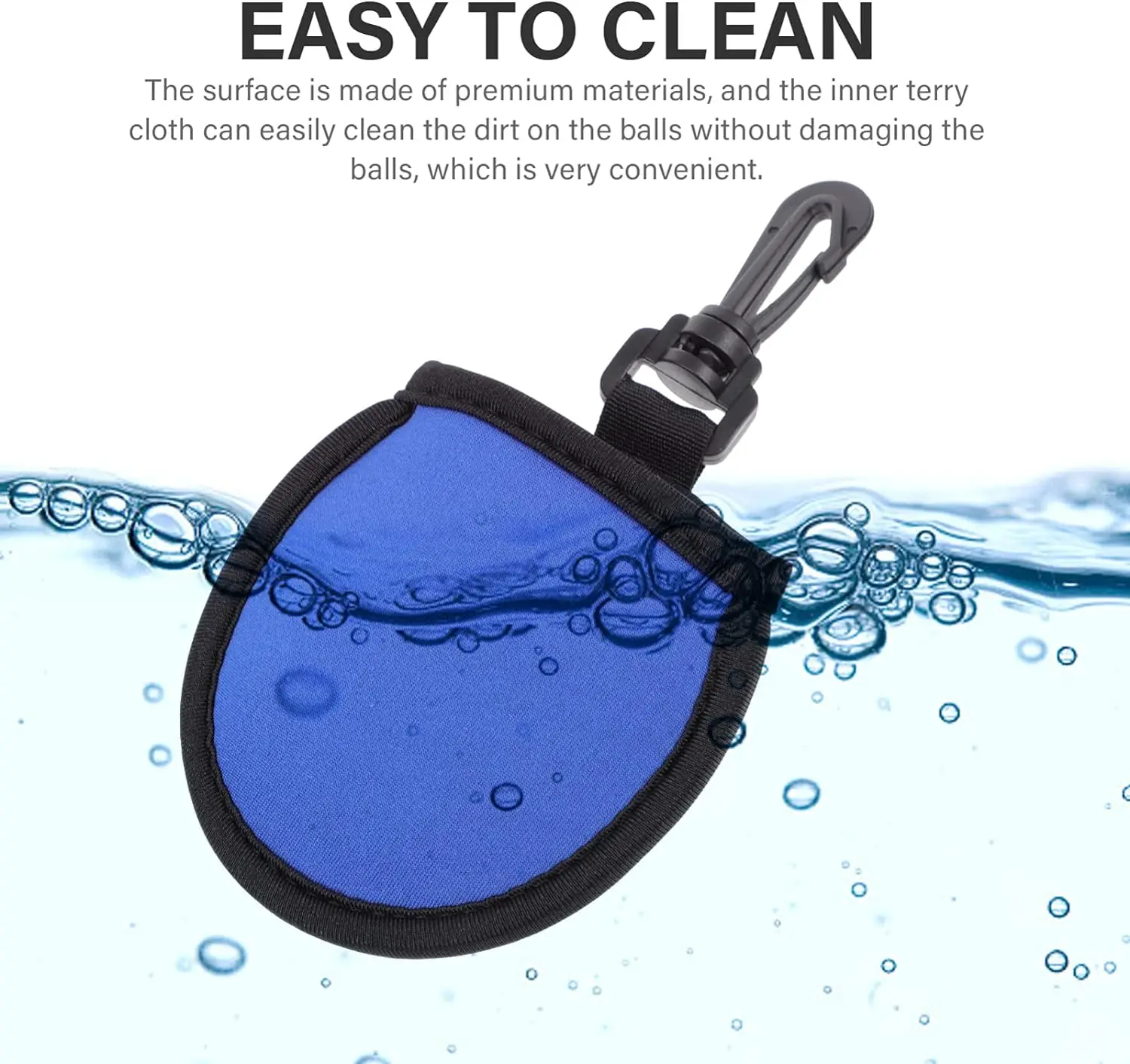 Neoprene Portable Pocket Golf Ball Washer Pouch Golf Ball Cleaner Pouch ...