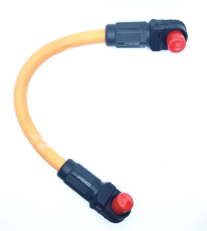 High Current 200a Energy Storage Connector 8mm Right Angle Plug With ...