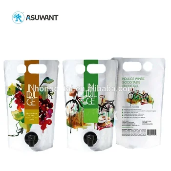 Bib Bag In Box Food Grade Portable Shape Spout Packaging For Wine ...