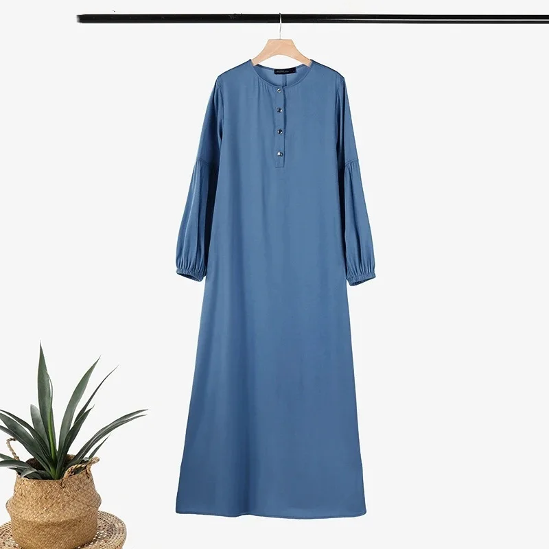 PROMISTAR New Middle Eastern Style Casual Loose Solid Color Elegant ...