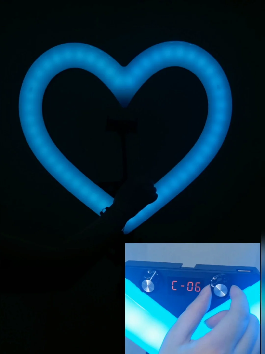 Rgb Heart Shape Heart Shaped Rgb Ring Light Modes Makeup Selfie Led ...