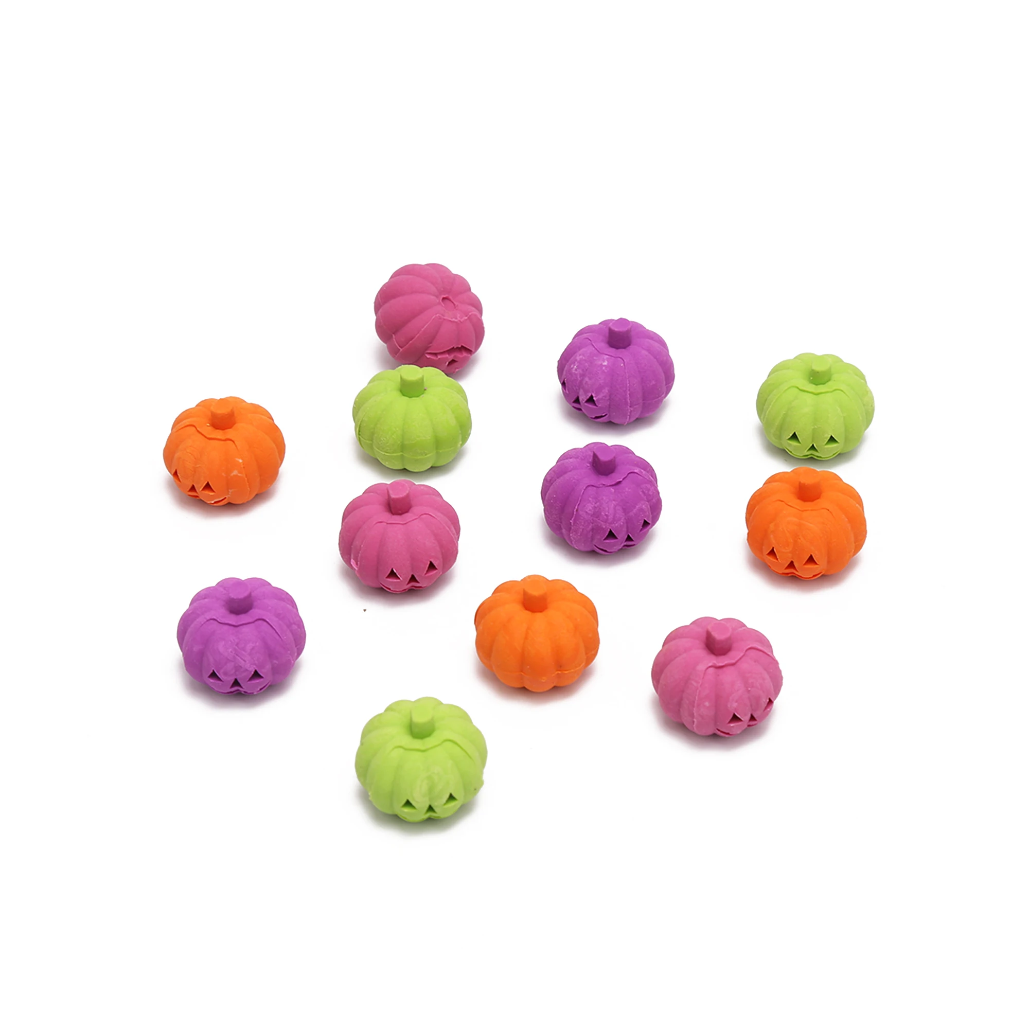 12 Ct Halloween Pumpkin Erasers Custom Tpr Fancy Cute Character Shaped ...