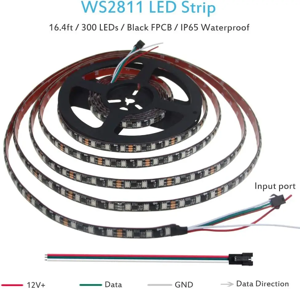 WS2811 WS2812B Individual Addressable Pixel RGBIC Led Strip Lights ...