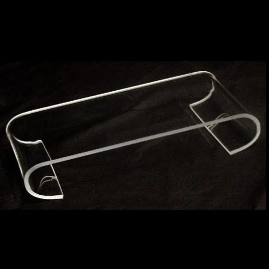 Curved Clear Acrylic Tv Stand Lucite Monitor Display Stand Acrylic ...