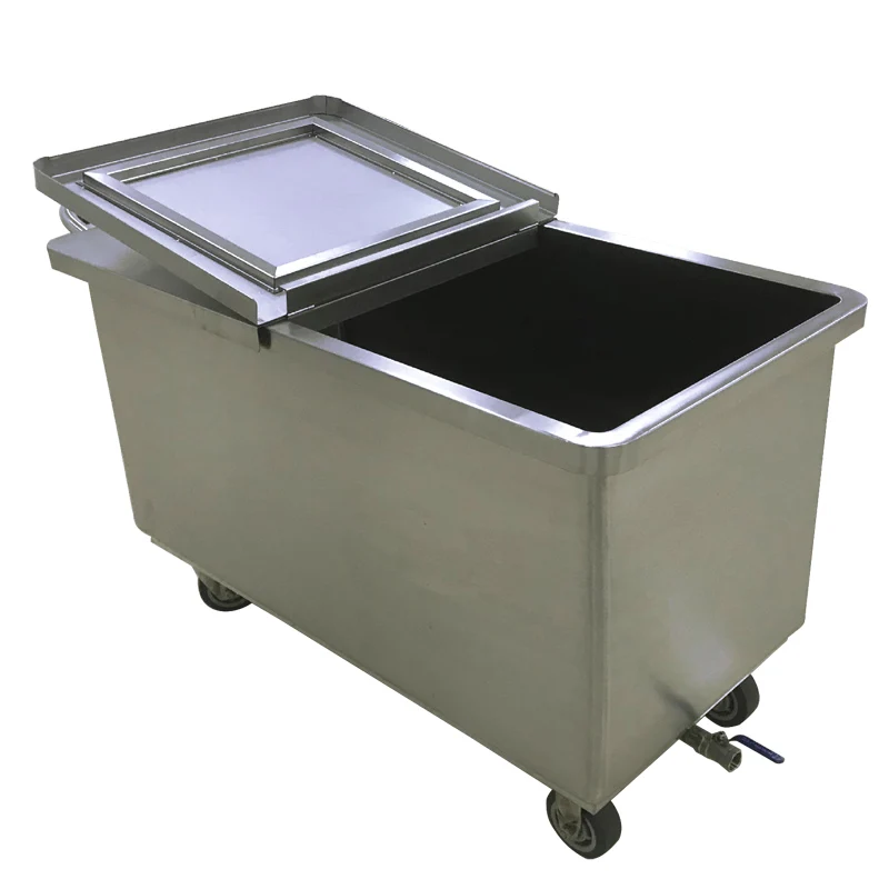 304 Stainless Steel Service Trolley for Meat Transport