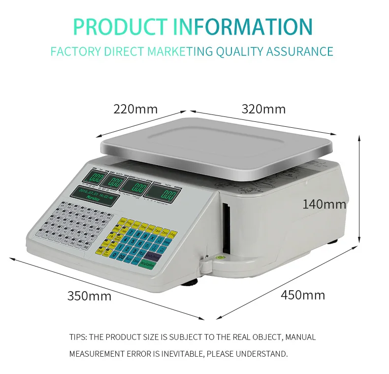 30 Kg Multi Language Digital Label Printing Scale For Supermarket - Buy ...