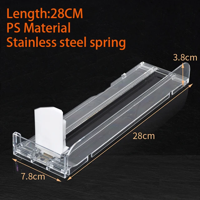 Plastic Transparent Adjustable Spring Shelf Pusher For Supermarket ...