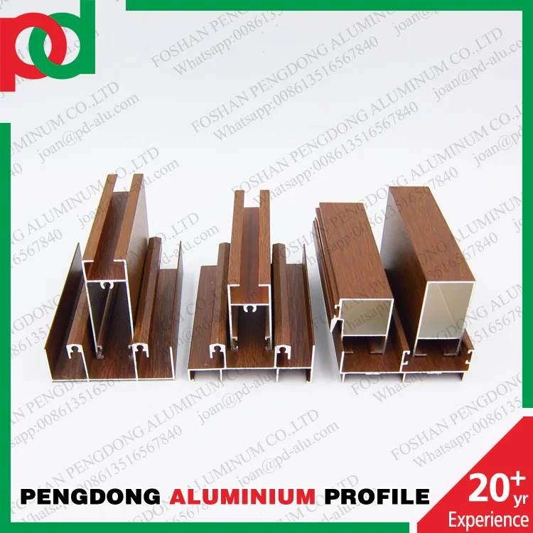 Perfiles De Aluminio Color Madera Para Ventanas Y Puertas Serie25 - Buy ...