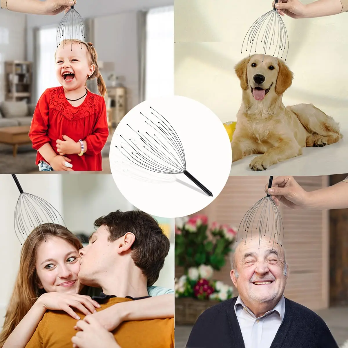 20 Fingers Head Scratcher For Head Body Relaxing Head Massager Scalp ...