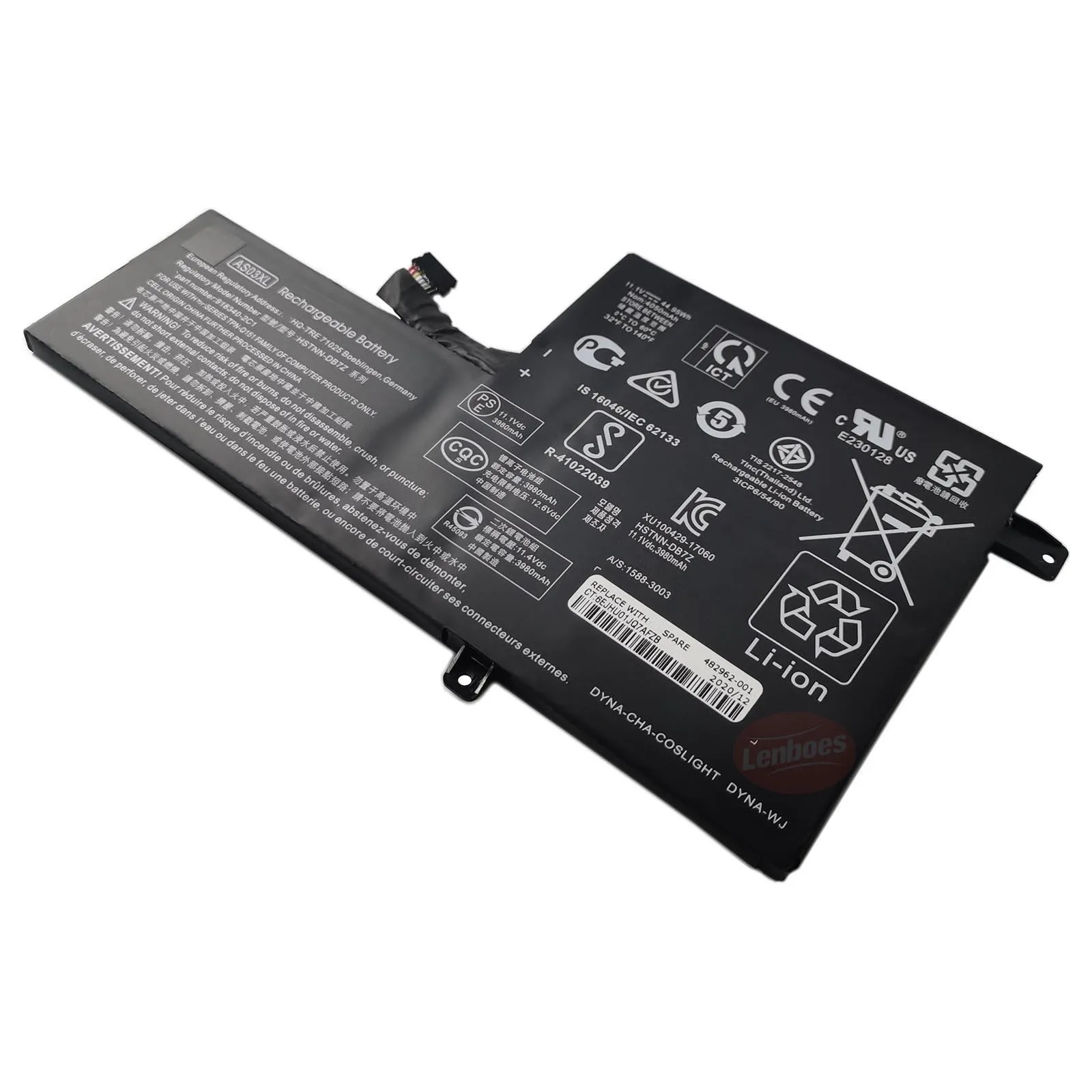 As03xl 11.1v 44.95wh 4050mah Laptop Battery Replacement For Hp ...