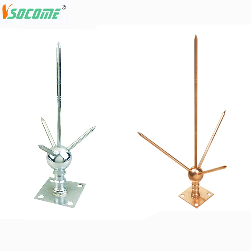 Tin Plated Copper Arrester Air Termination Lightning Rod