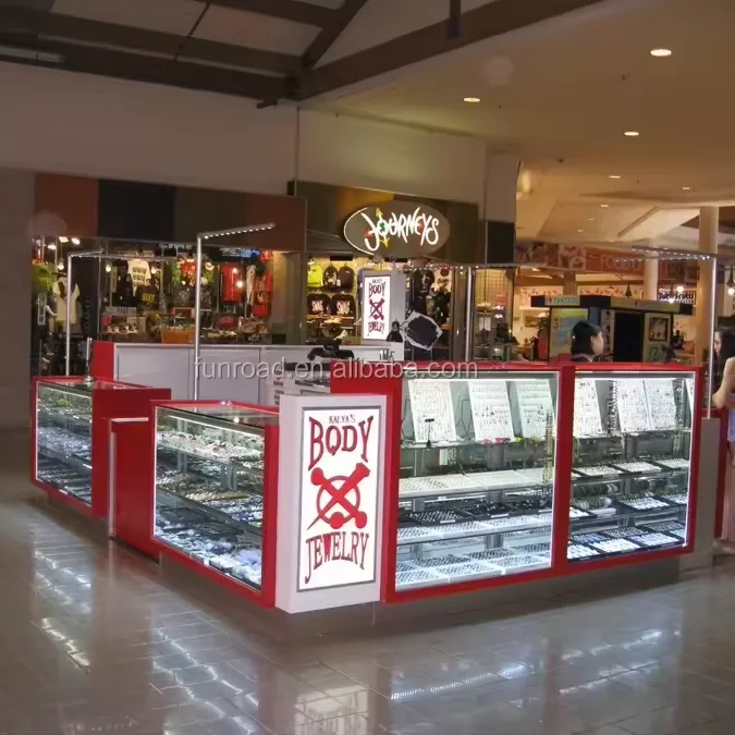 Mall Furniture Display Showcase Shopping Mall Gold Jewelry Display ...