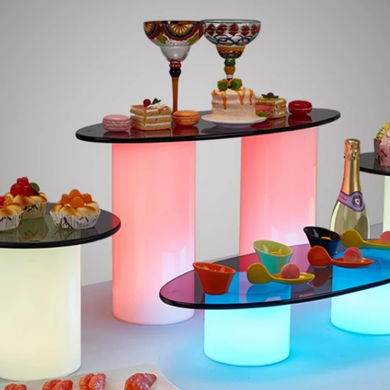 Custom LED Light Acrylic Display Stands for Fashion Events