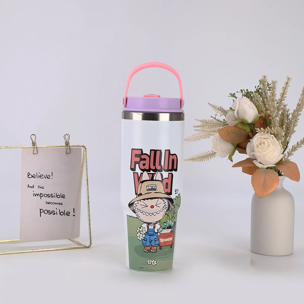 Newest Custom Cartoon Cute Labu Labu Character 30 Oz Travel Coffee Mug ...