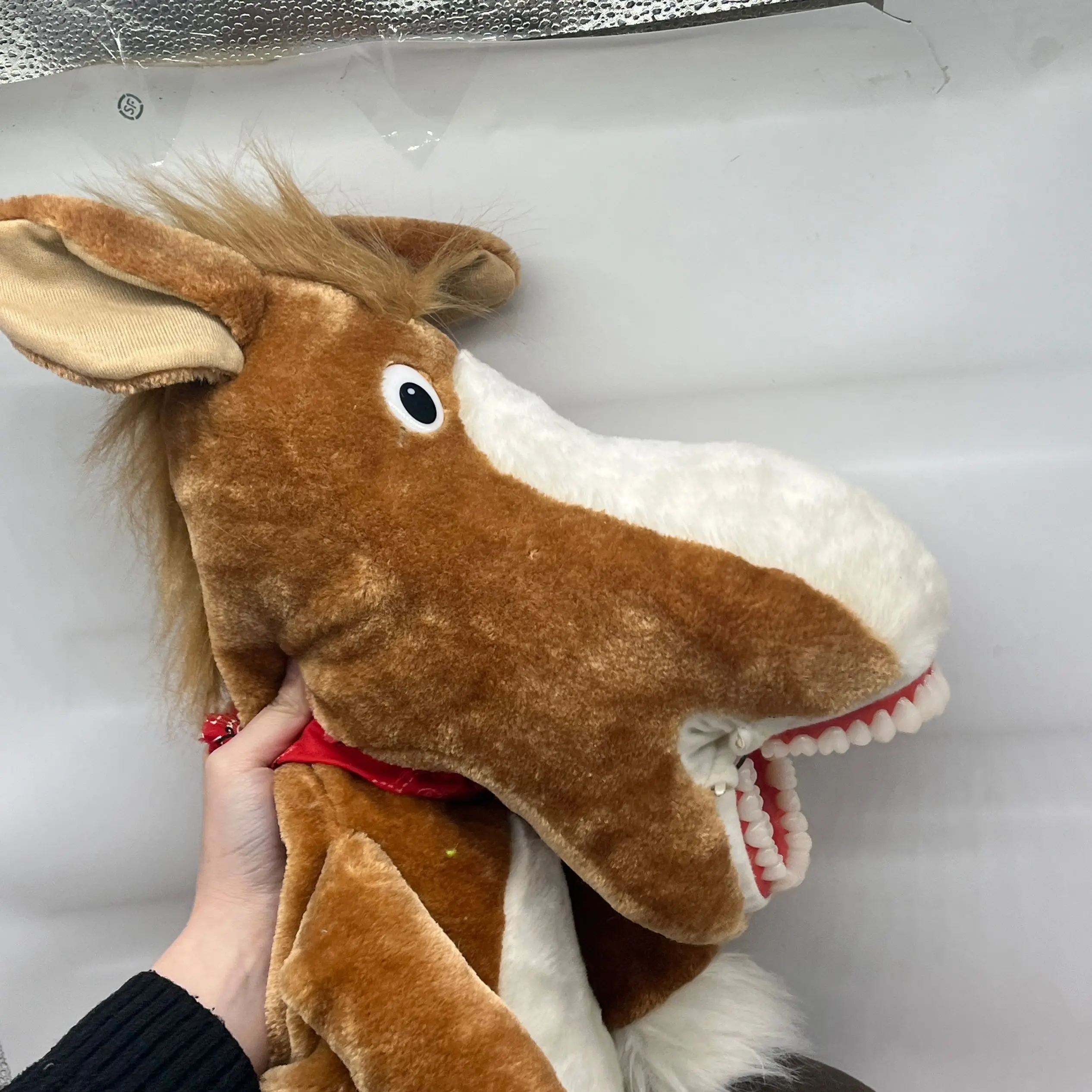 Custom Plush Education Brushing Big Tooth Donkey Toy Children Brush ...