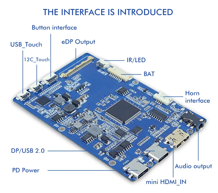 10.1 Inch 2k Lcd Edp 40 Pins Connector To Or Type-c Tft Lcd Display ...