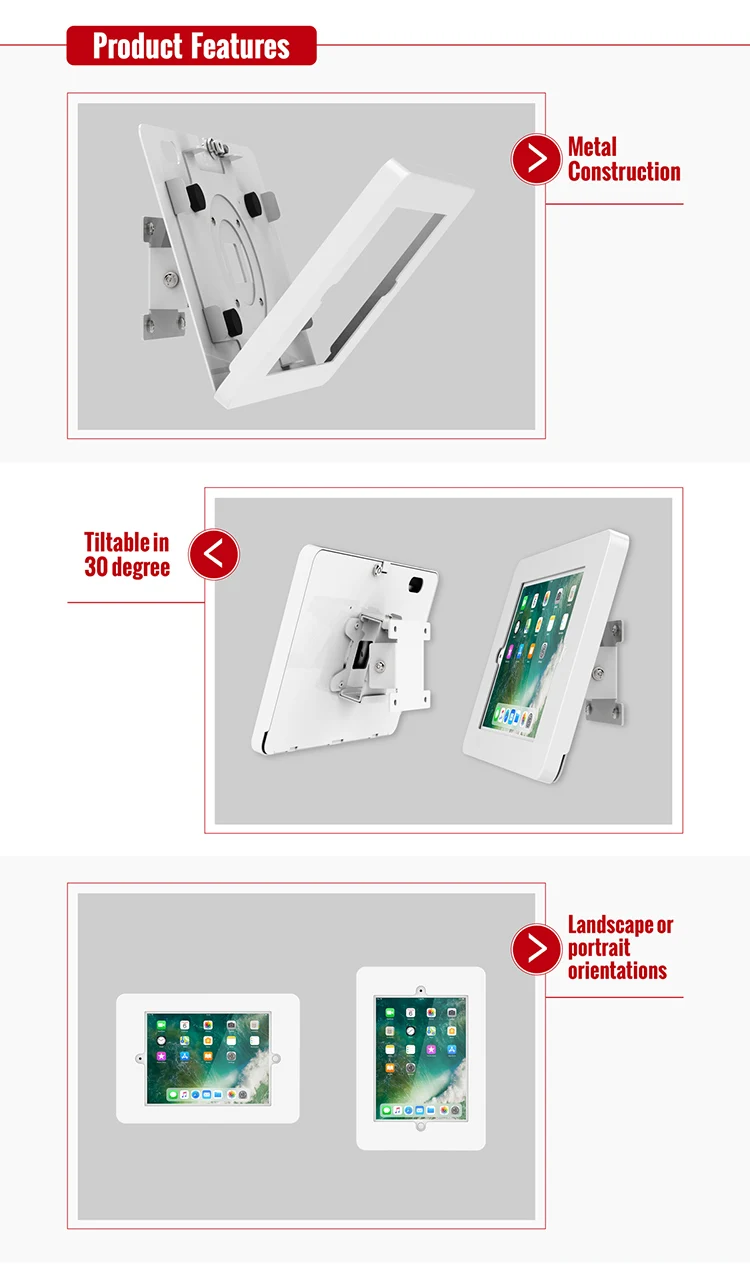 Anti-theft Wall Mounting Tablet Display Stand For Ipad - Buy Wall Mount ...
