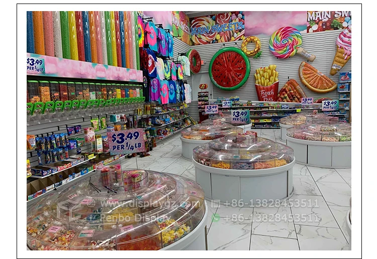 Custom Made Retail Candies POS Merchandising Shelf Display
