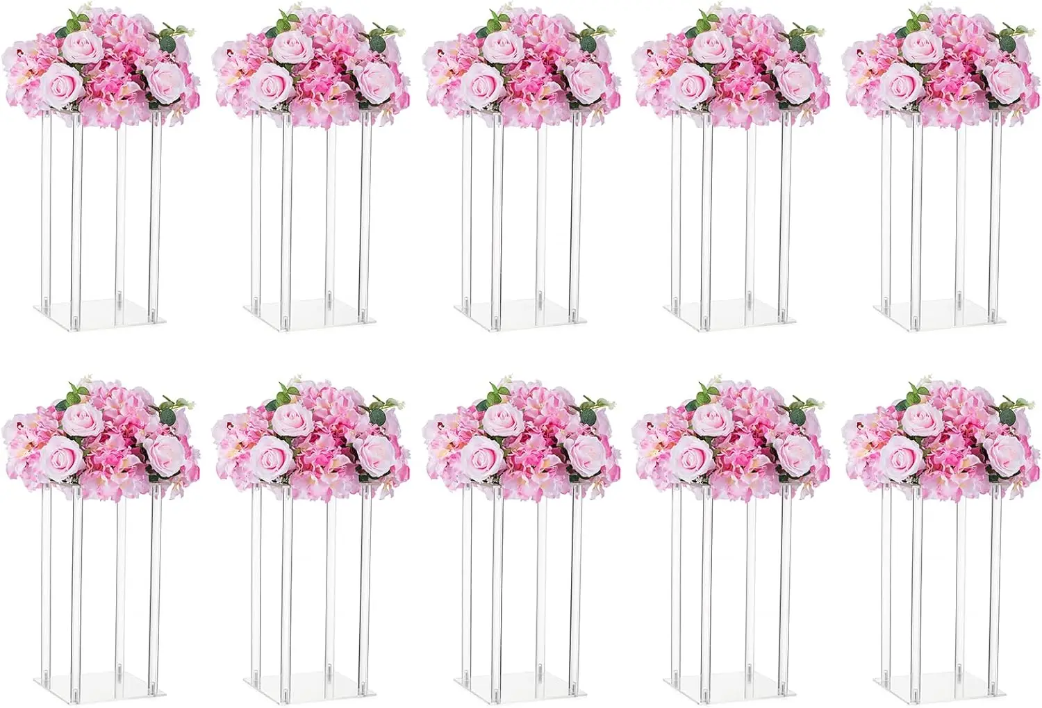 Acrylic Centerpieces Flower Stand Flowers Vases for Birthday Weddings ...